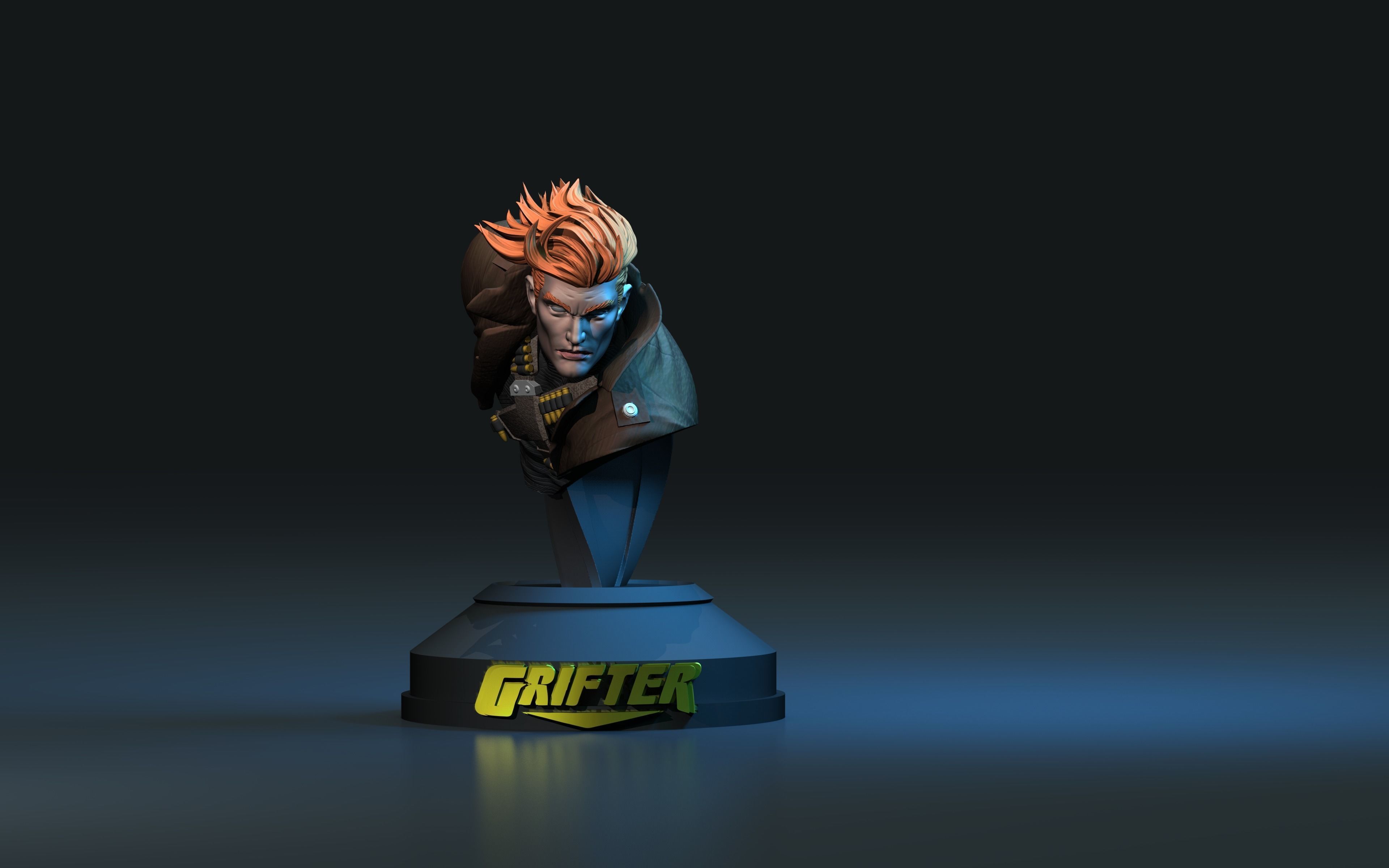 Grifter from Wild CATS by Jim Lee comics STL 3d printing fanart 3D ...