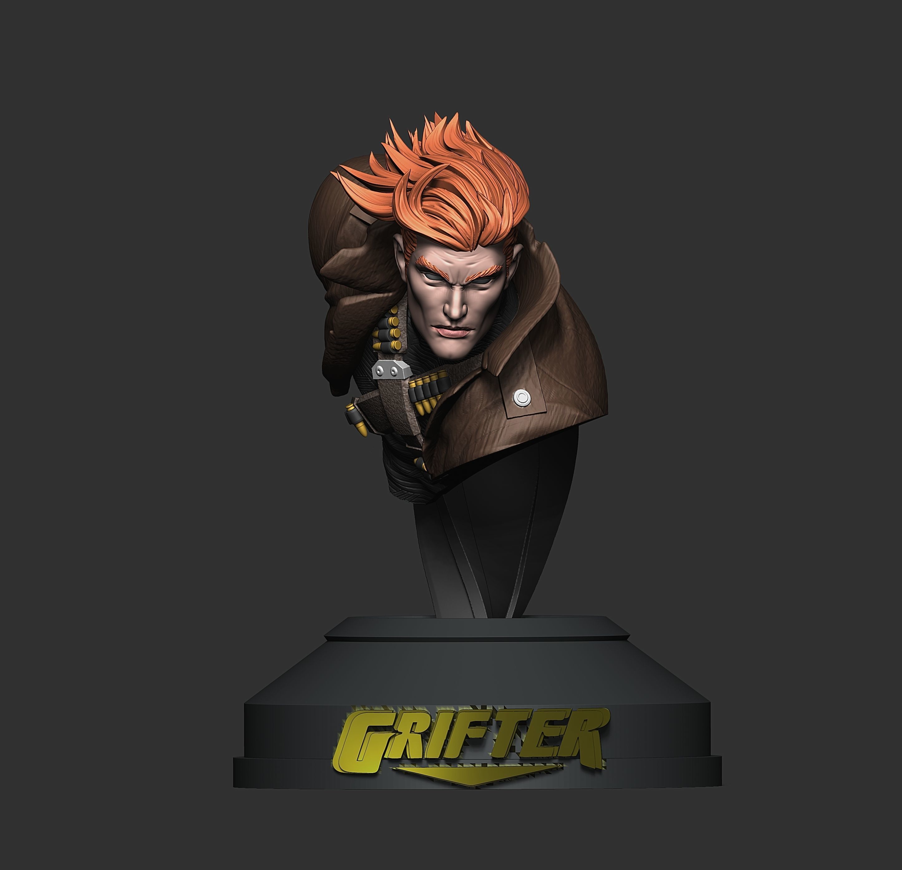 Grifter from Wild CATS by Jim Lee comics STL 3d printing fanart 3D ...