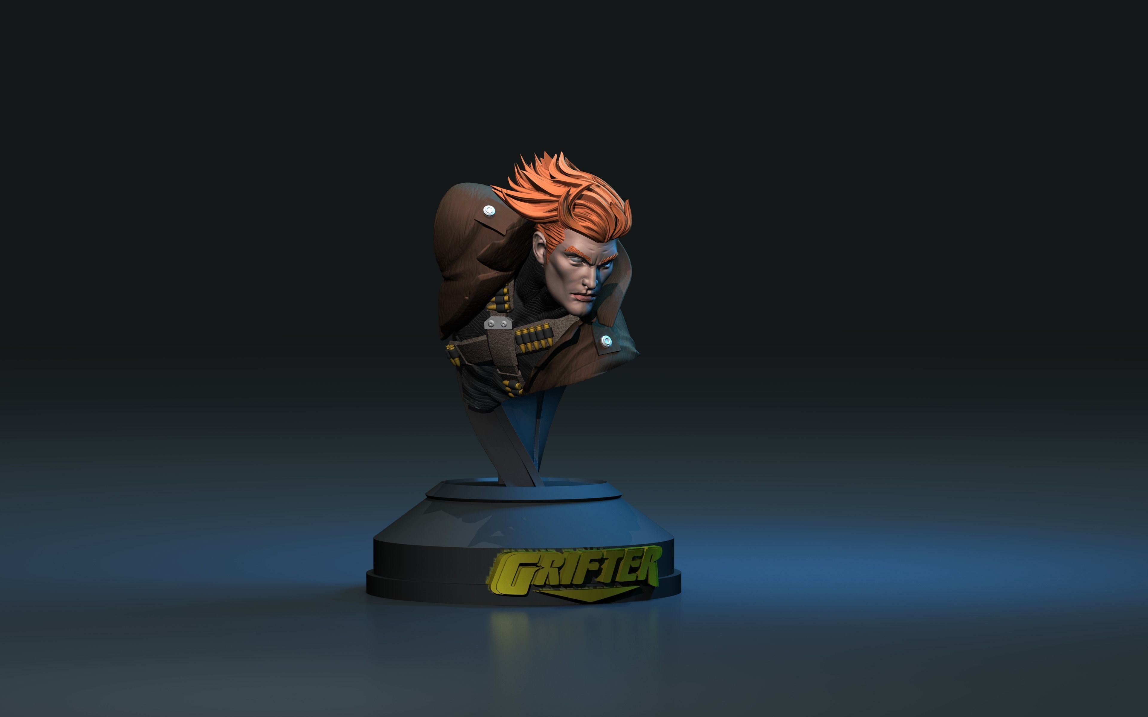 Grifter from Wild CATS by Jim Lee comics STL 3d printing fanart 3D ...