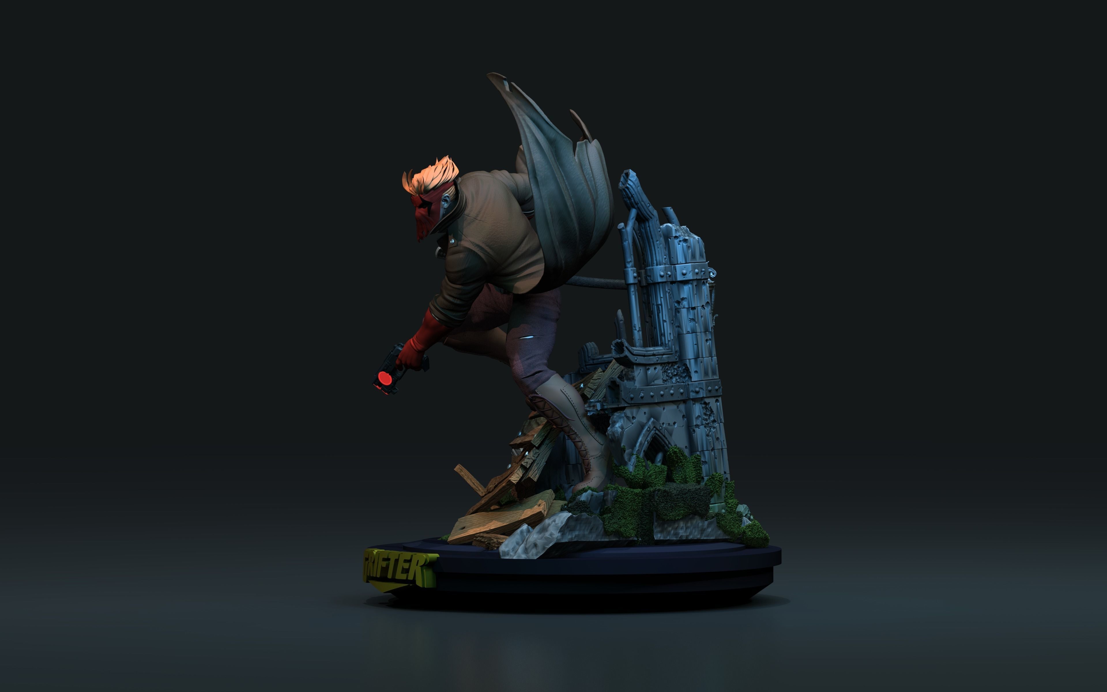 Grifter from Wild CATS by Jim Lee comics STL 3d printing fanart 3D ...