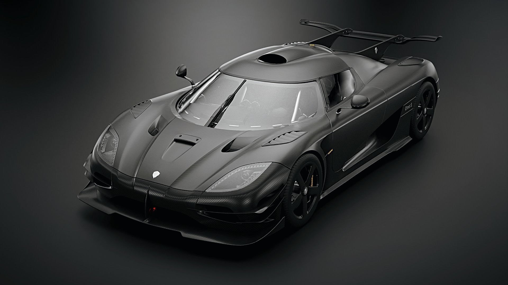 3D model Koenigsegg One 1 Full Exposed Carbon - Interior and Engine Bay ...