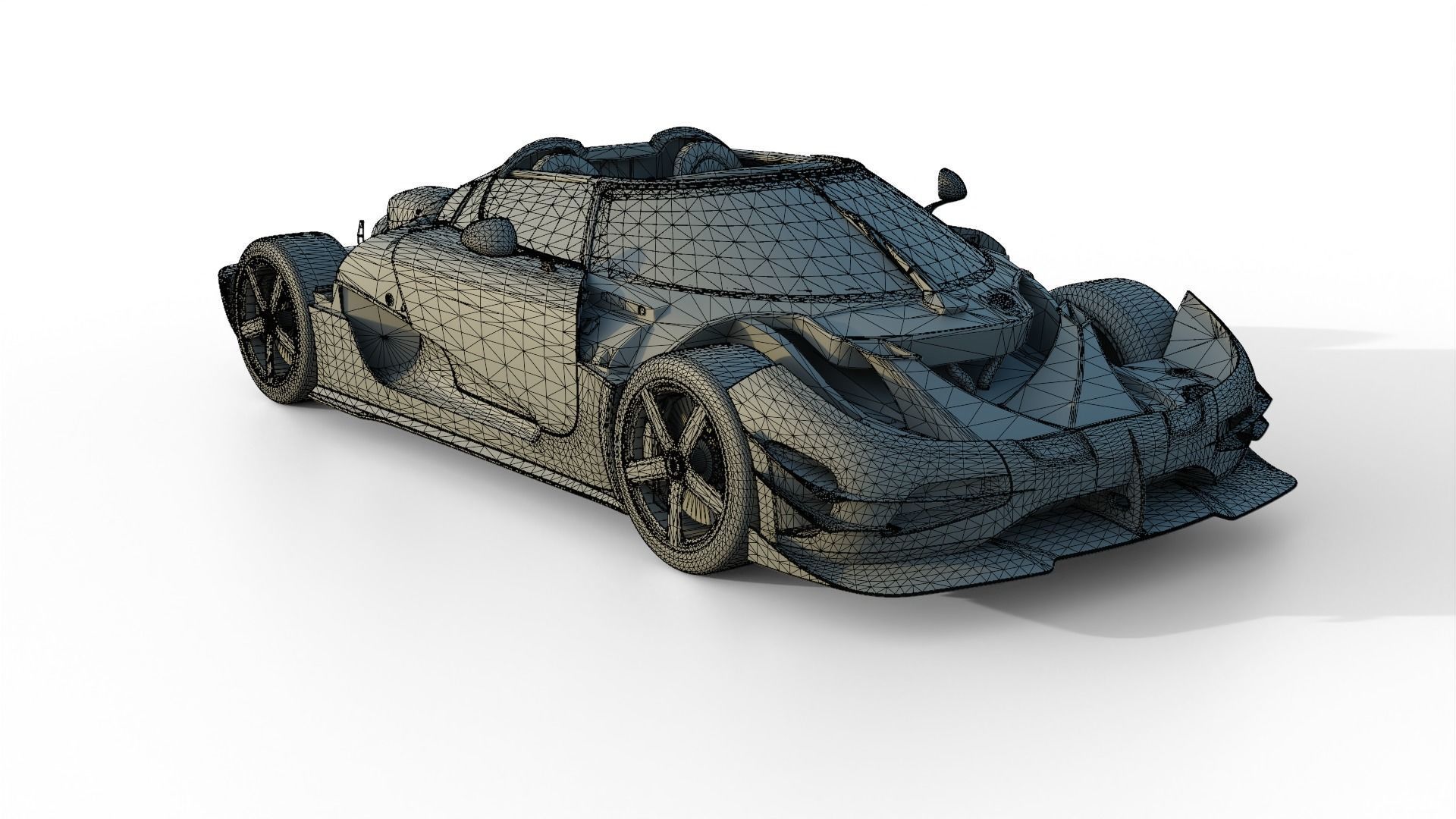 3D model Koenigsegg One 1 Full Exposed Carbon - Interior and Engine Bay ...