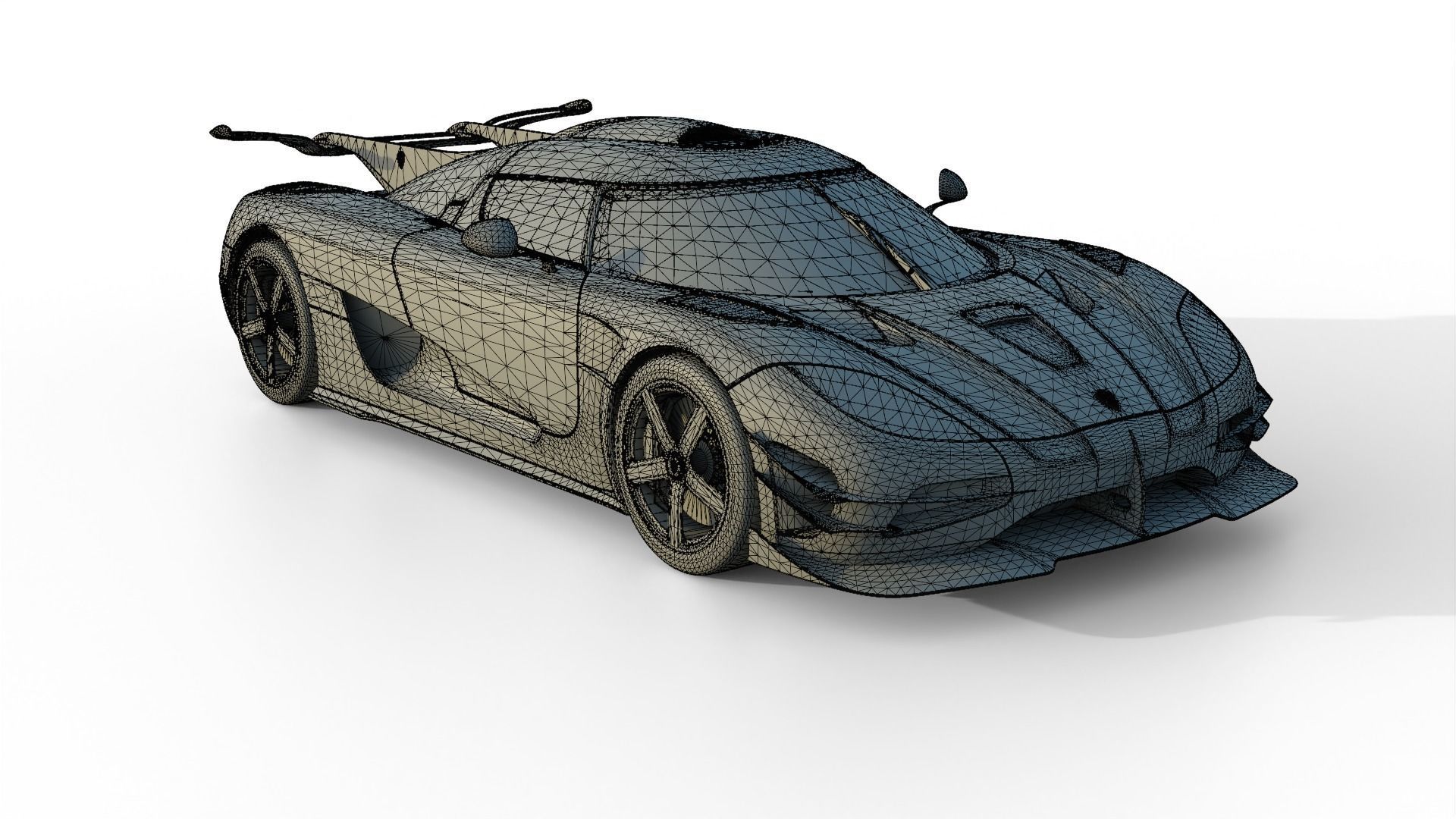 3D model Koenigsegg One 1 Full Exposed Carbon - Interior and Engine Bay ...