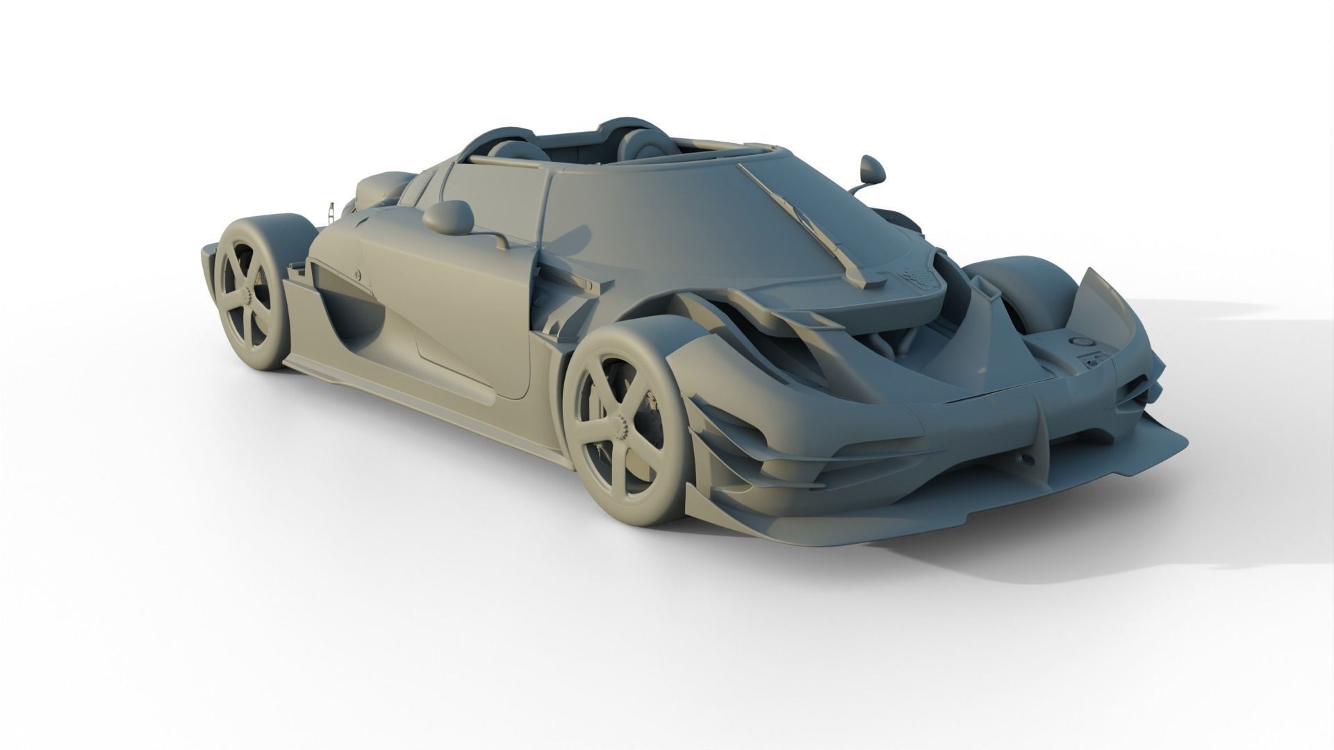 3D model Koenigsegg One 1 Full Exposed Carbon - Interior and Engine Bay ...