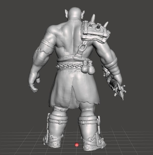 ORC WARRIOR WITH AXE MINIATURE MODEL FOR FANTASY GAMES DND RPG 3D model ...