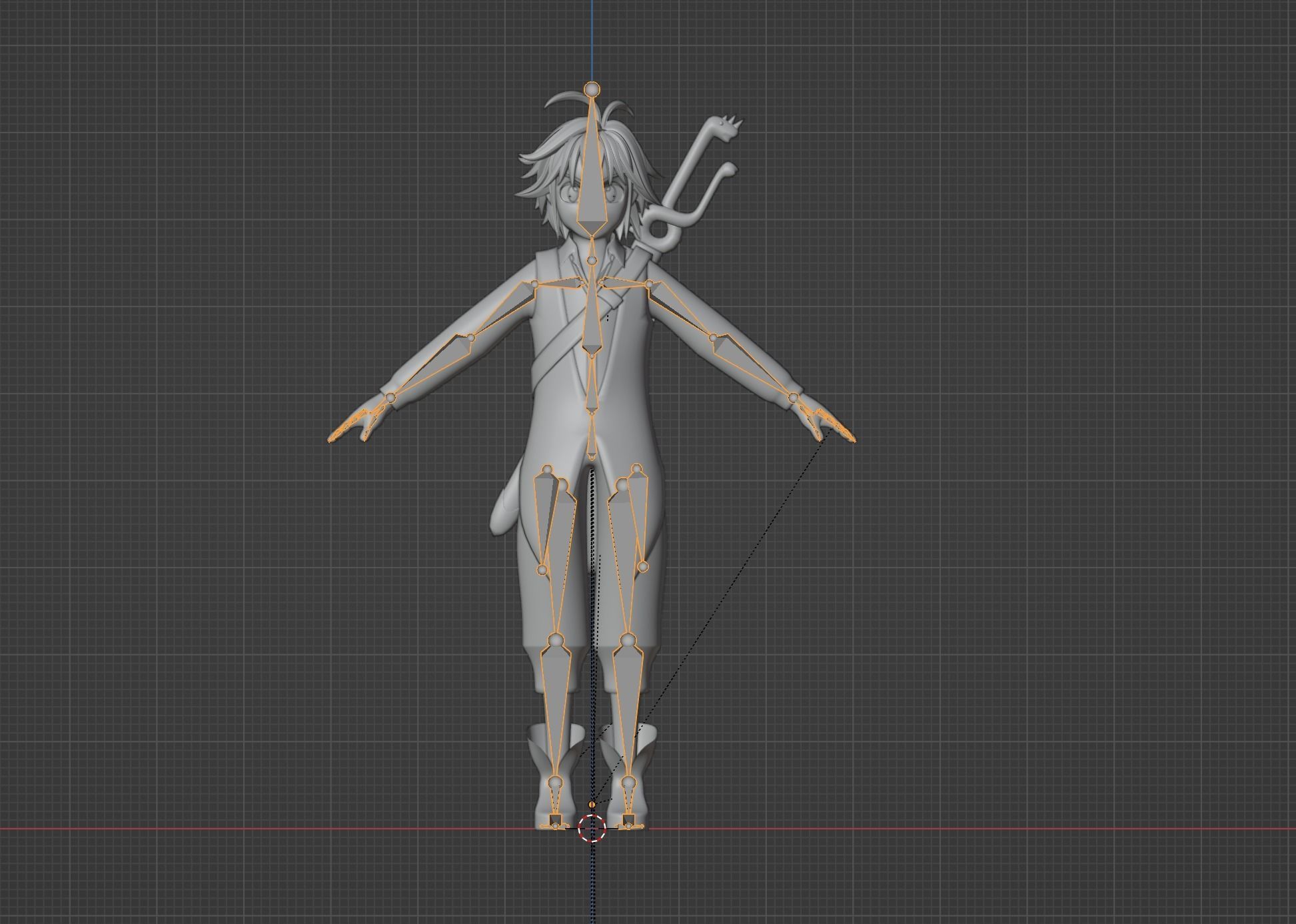 Meliodas - Seven Deadly Sins 3D model rigged | CGTrader