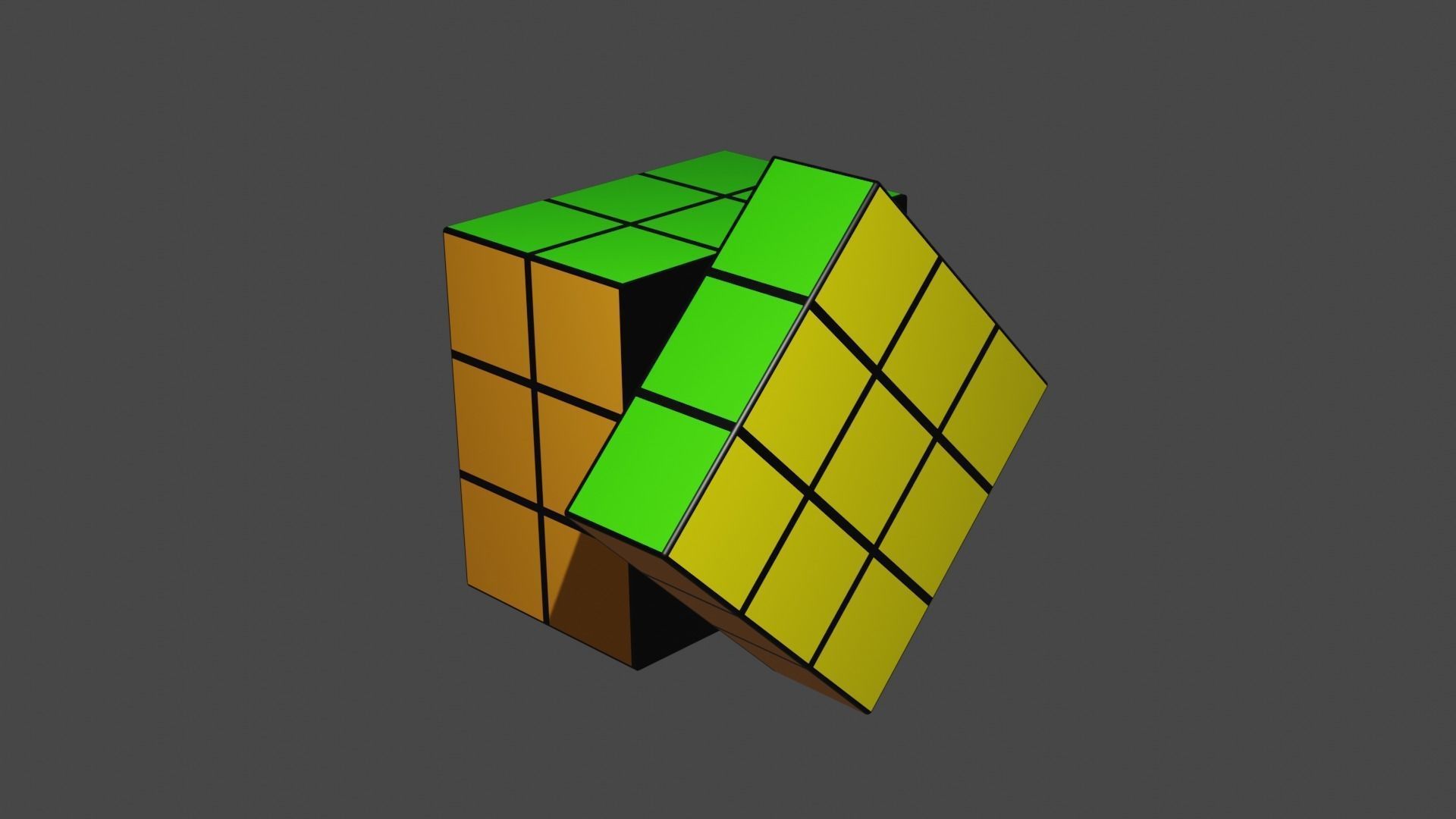 Rubiks cube 3d model animatable coloured 3D model | CGTrader
