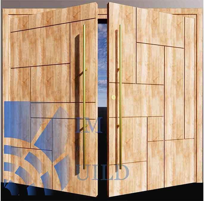 Exterior Double Door Revit Family full parametric 3D model | CGTrader