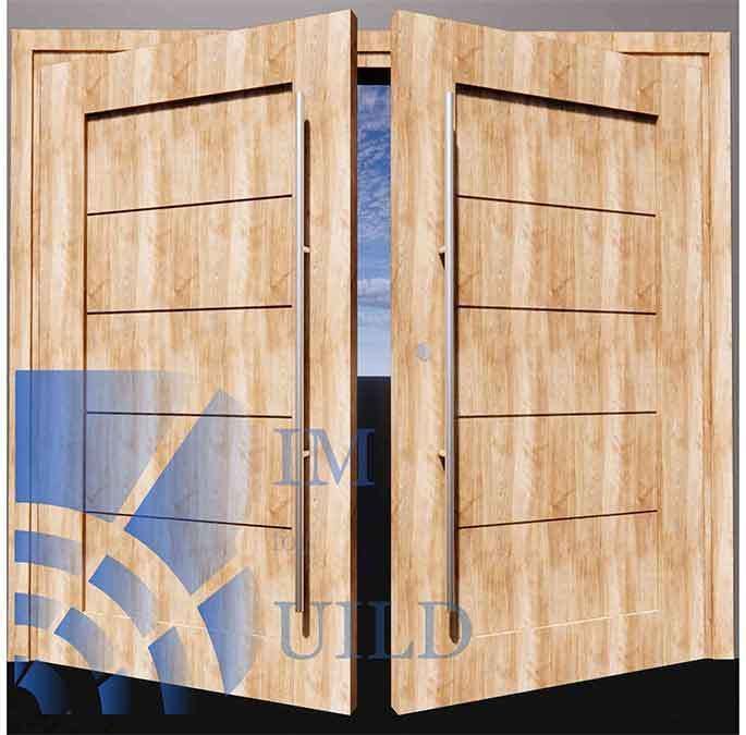Exterior Double Door Revit Family full parametric 3D model | CGTrader
