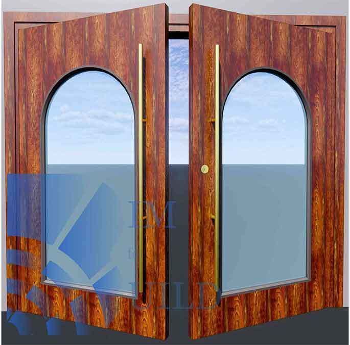 Exterior Double Door Revit Family full parametric 3D model | CGTrader