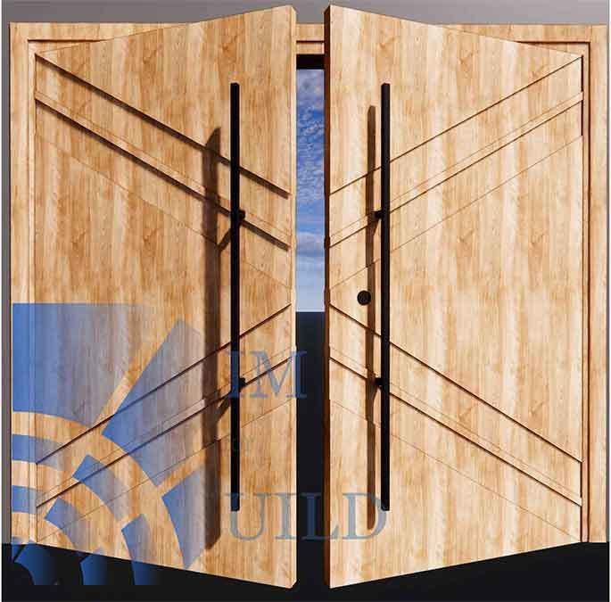 Exterior Double Door Revit Family full parametric 3D model | CGTrader