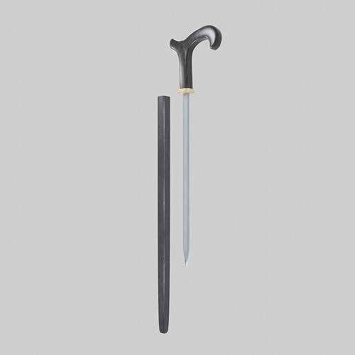 Cane Sword 3D model | CGTrader