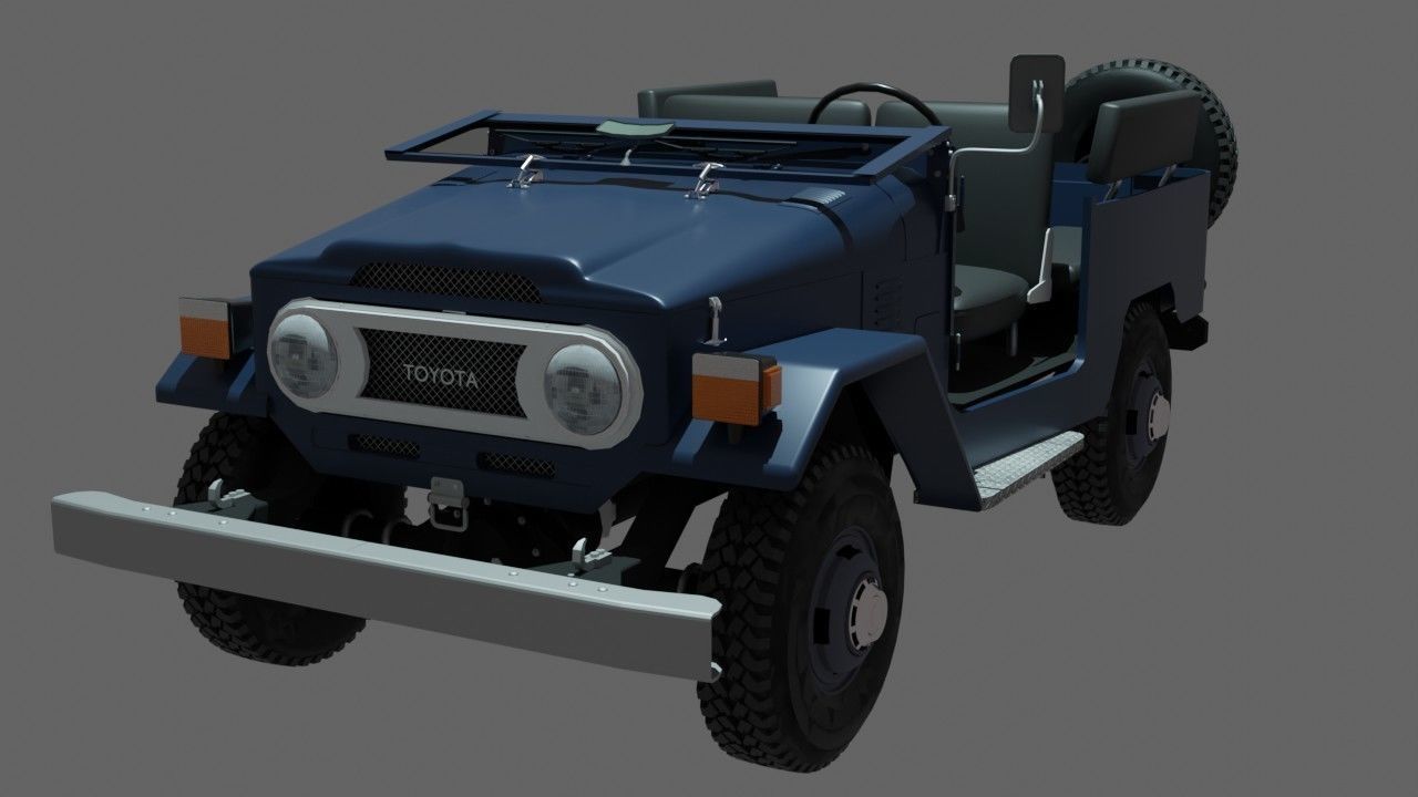 The Toyota Land Cruiser 3D model animated | CGTrader
