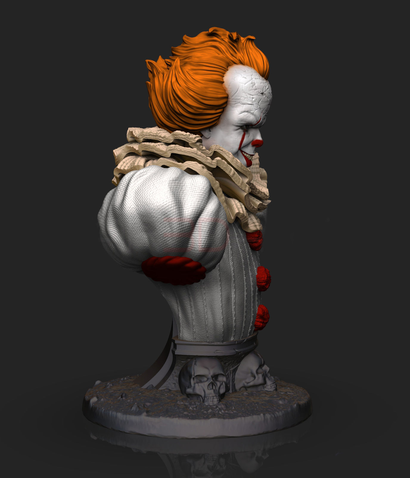 Pennywise Bust - IT 3D model 3D printable | CGTrader