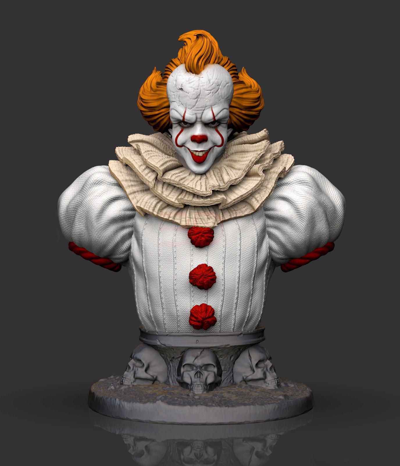 Pennywise Bust - IT 3D model 3D printable | CGTrader