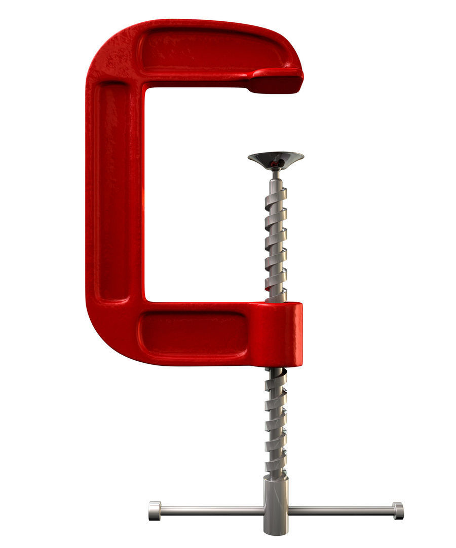 Red G-Clamp 3D model | CGTrader