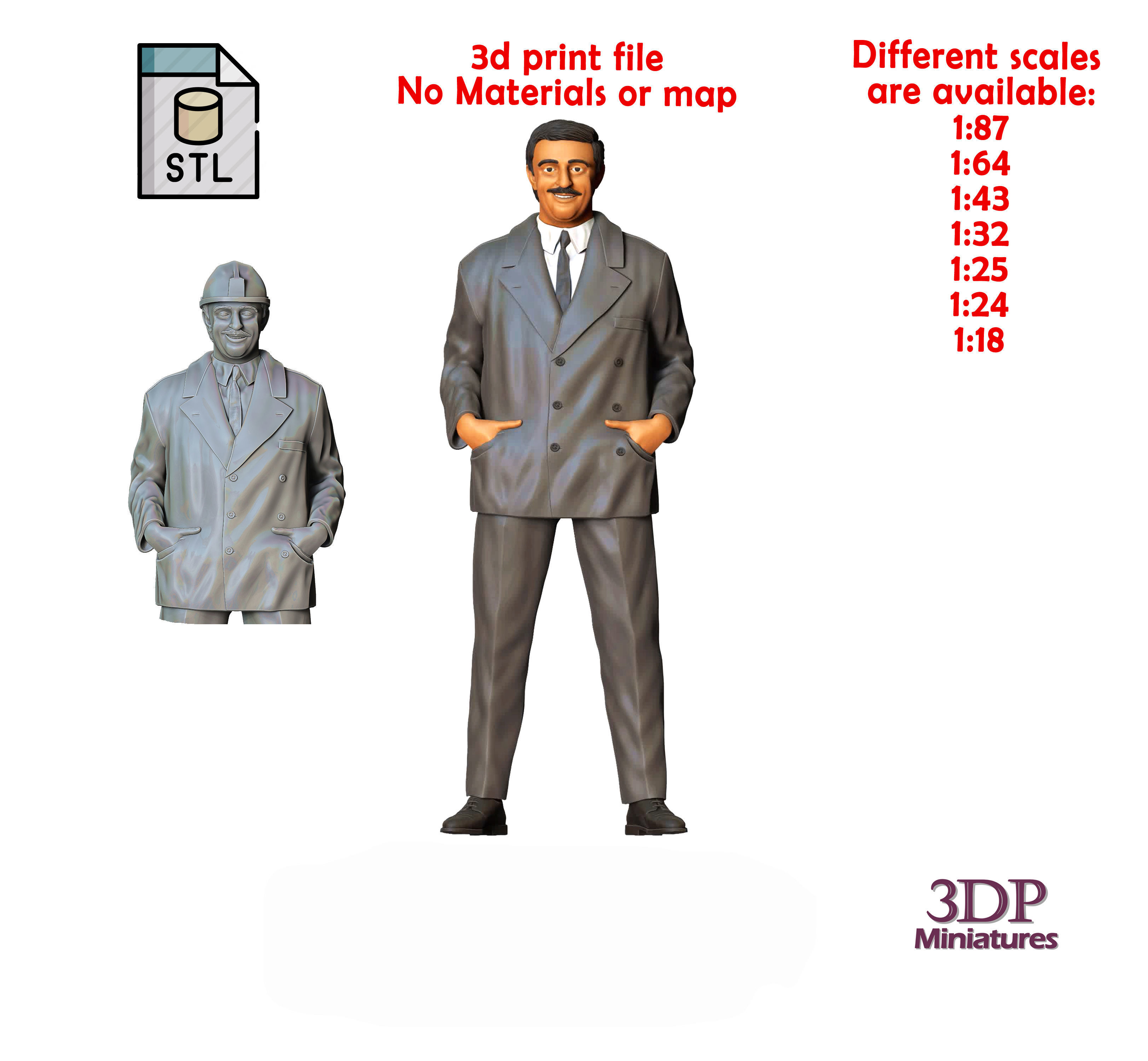 N1 Addams Family John Astin Gomez 3D model 3D printable | CGTrader