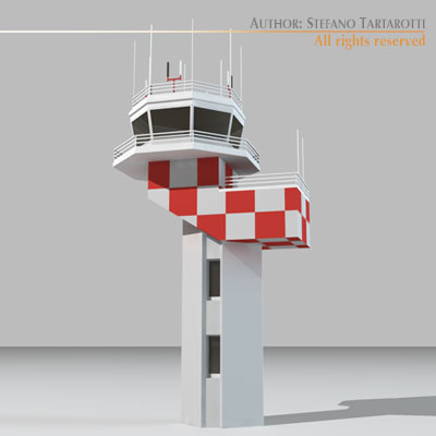 Airport control tower2 3D model | CGTrader