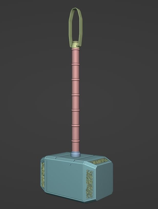 Thor hammer mjolnir 3d model 3D model | CGTrader
