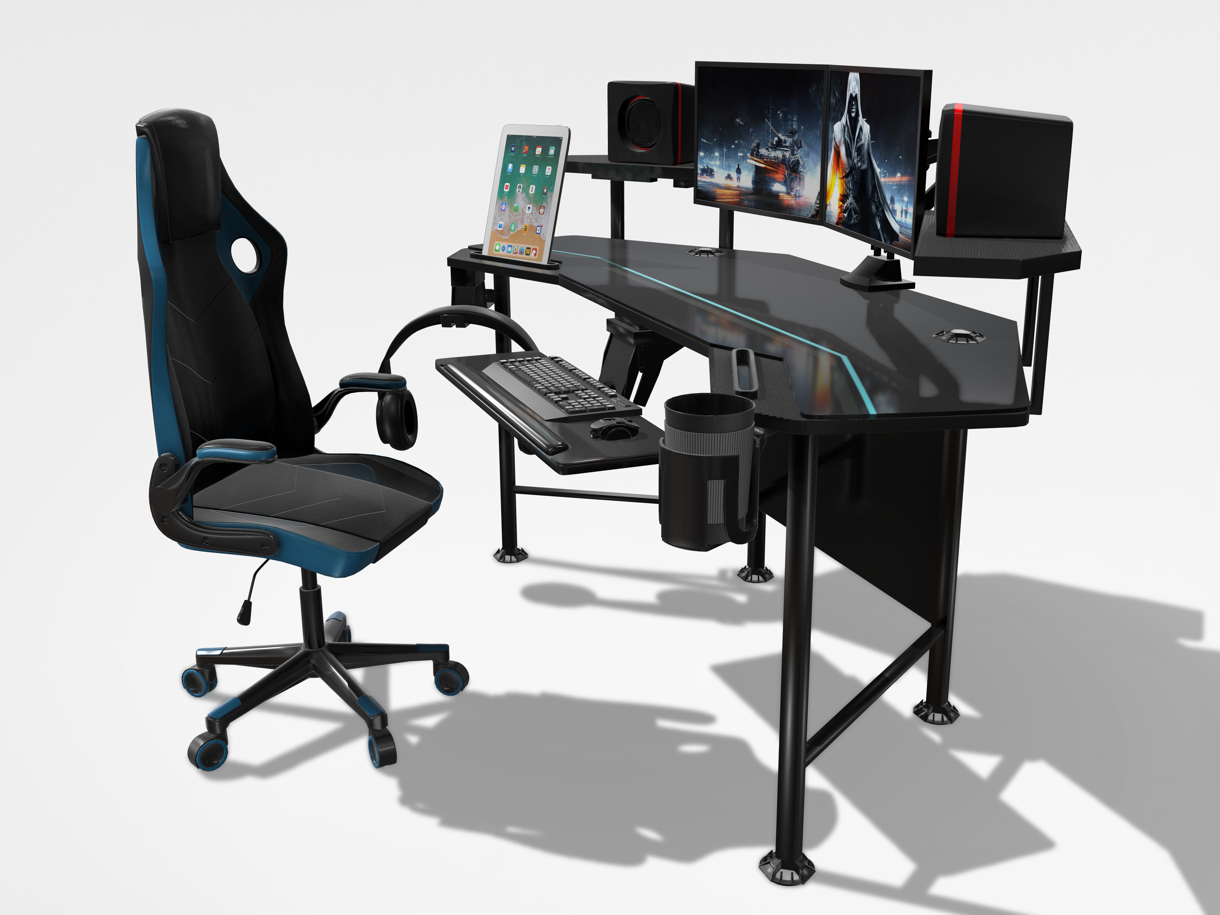3D model Gaming Desk V1 VR / AR / low-poly | CGTrader