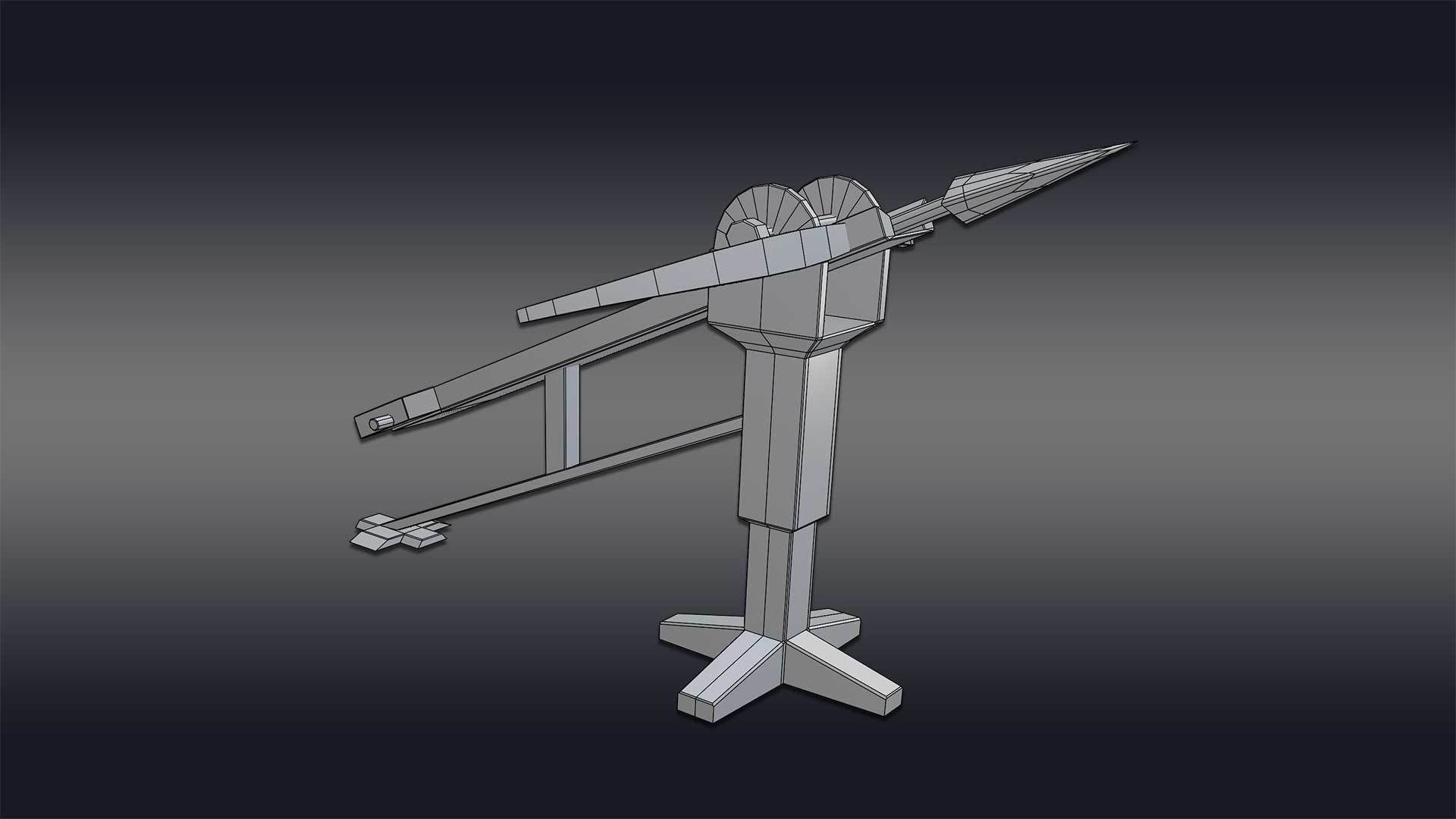Medieval Ballista Bow Low Poly free 3D model | CGTrader