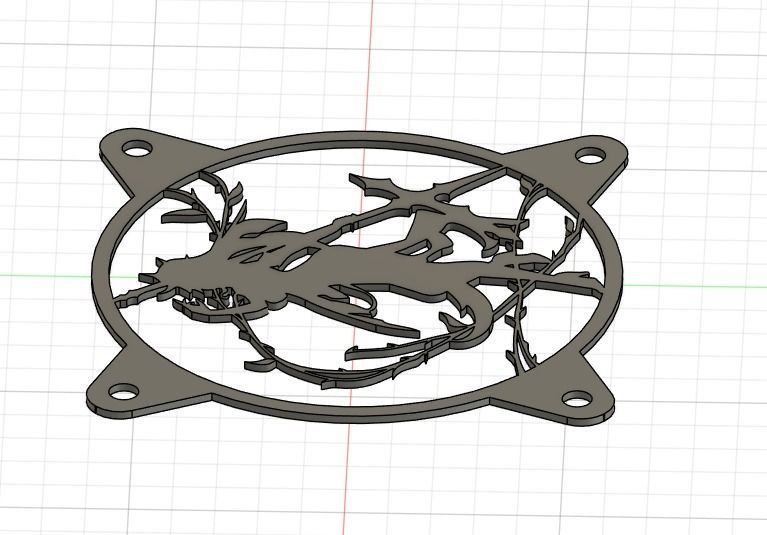 Genshin Impact Rosaria PC fan cover 3D model 3D printable | CGTrader