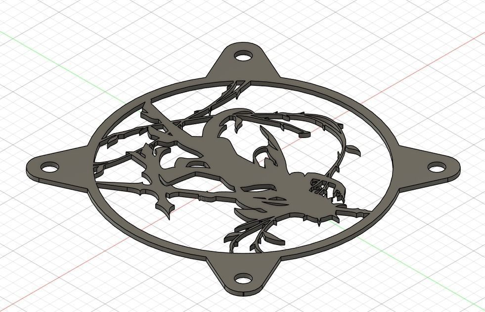 Genshin Impact Rosaria PC fan cover 3D model 3D printable | CGTrader