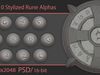 Stylized Rune Alphas PSD for Zbrush Texture | CGTrader
