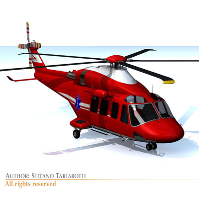 AW139 air ambulance 3D Model OBJ 3DS C4D DXF - CGTrader.com