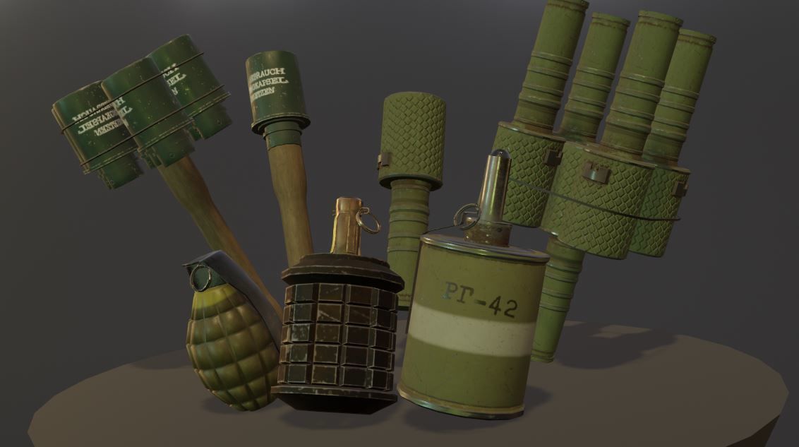 3D model WW2 Explosive Pack VR / AR / low-poly | CGTrader