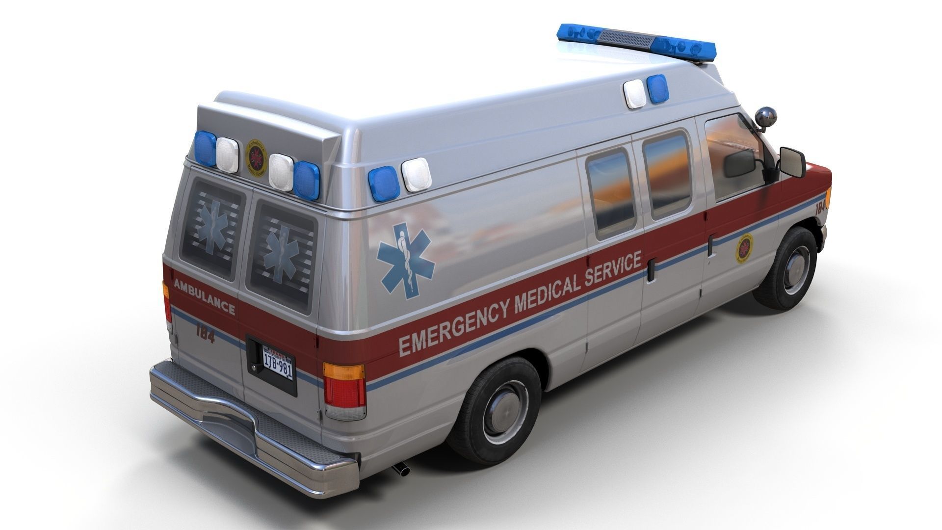 3D model 90s ambulance car VR / AR / low-poly | CGTrader