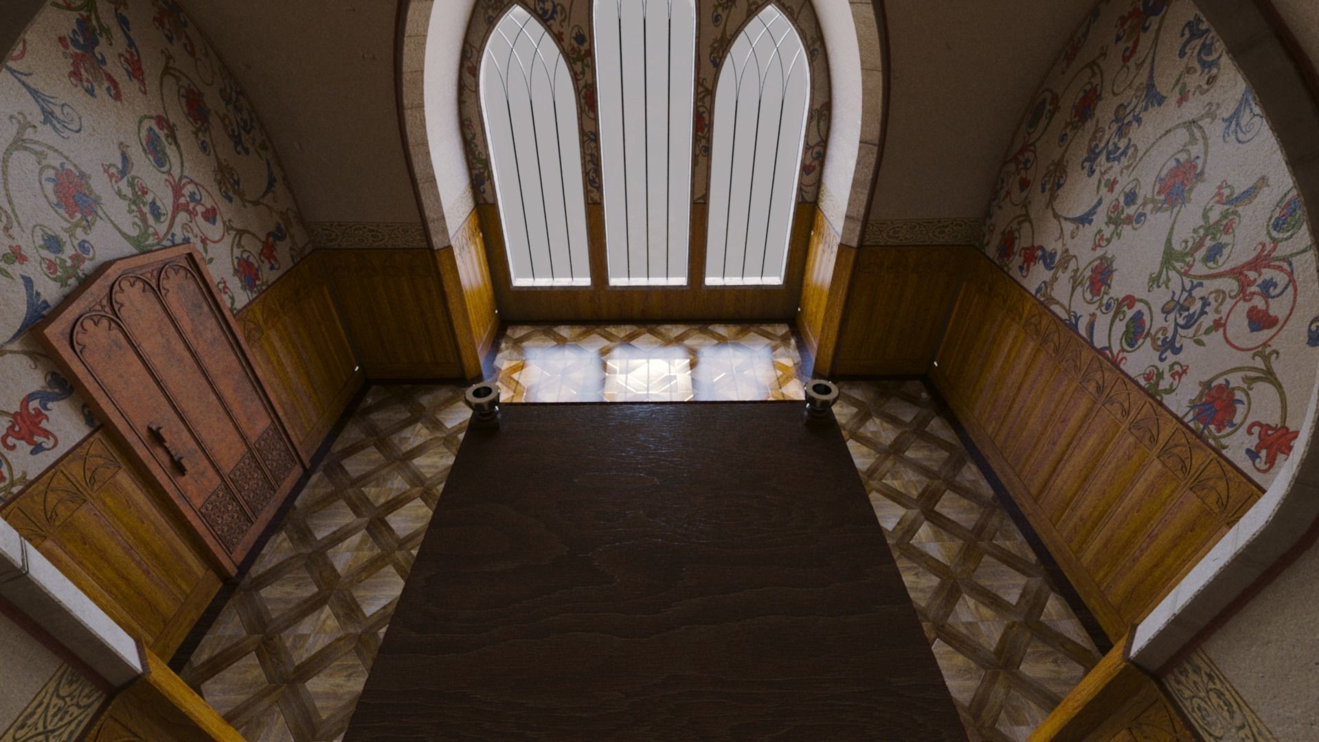 Medieval Royal Gothic Bedroom 3D model | CGTrader