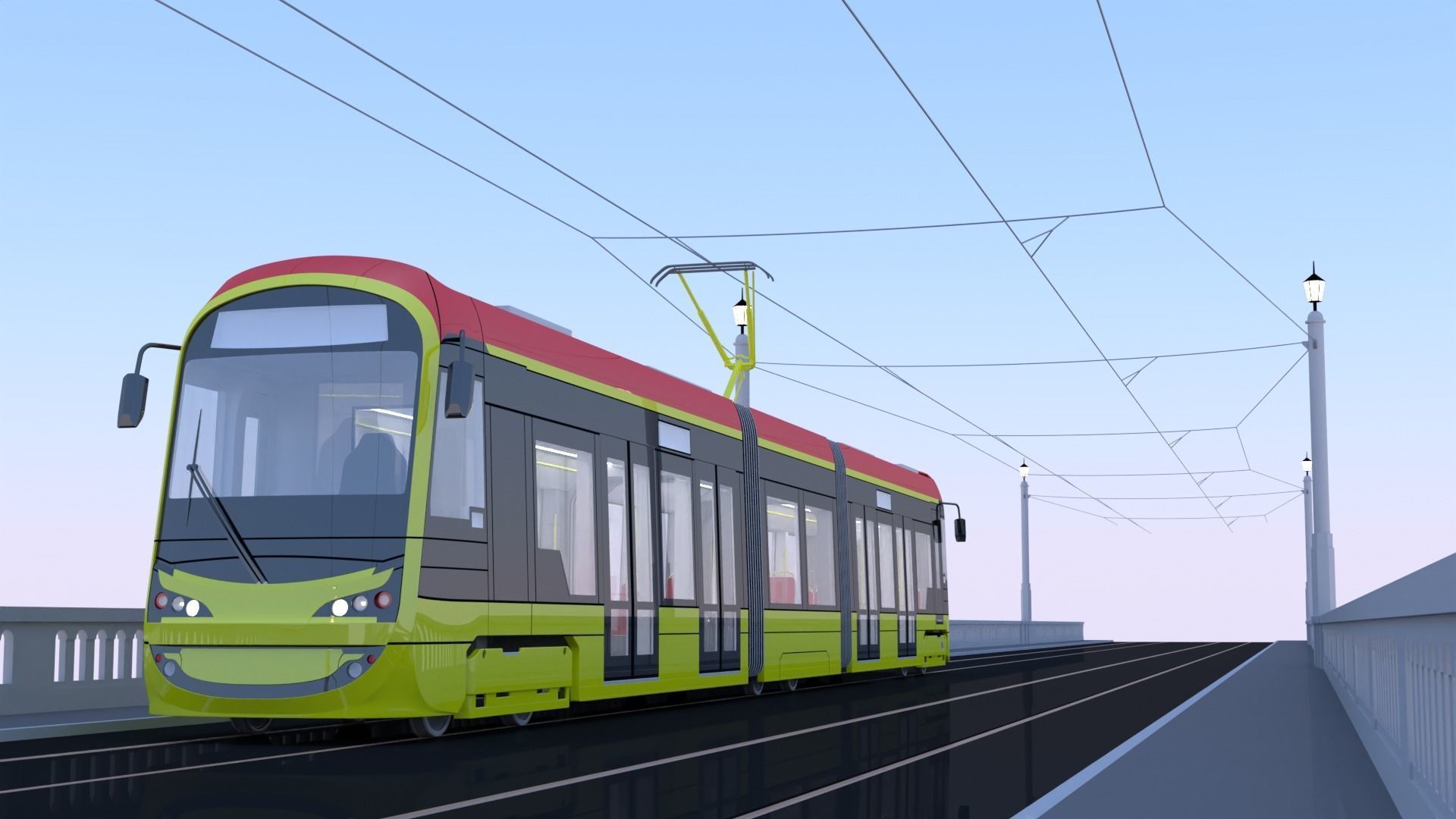 Warsaw tram bridge 3D model | CGTrader