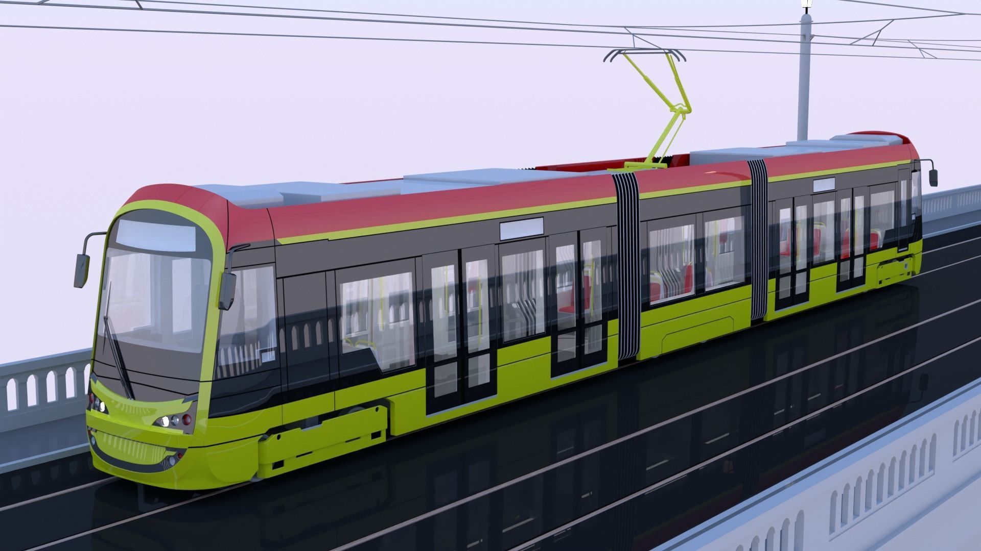 Warsaw tram bridge 3D model | CGTrader