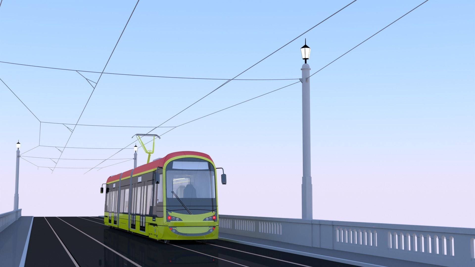 Warsaw tram bridge 3D model | CGTrader