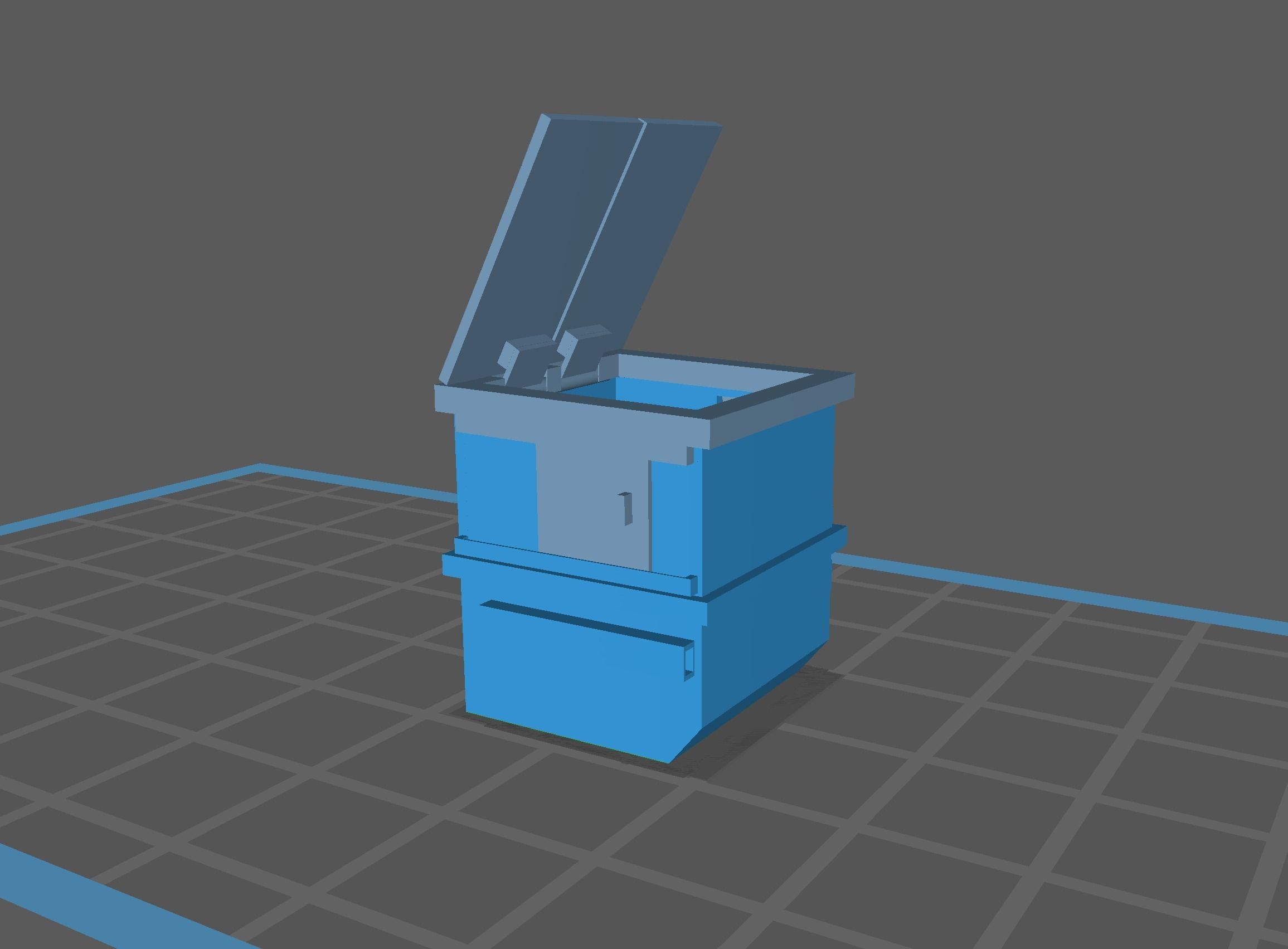 Dumpster with Swinging Top Lid and Sliding Side Doors free 3D model 3D ...