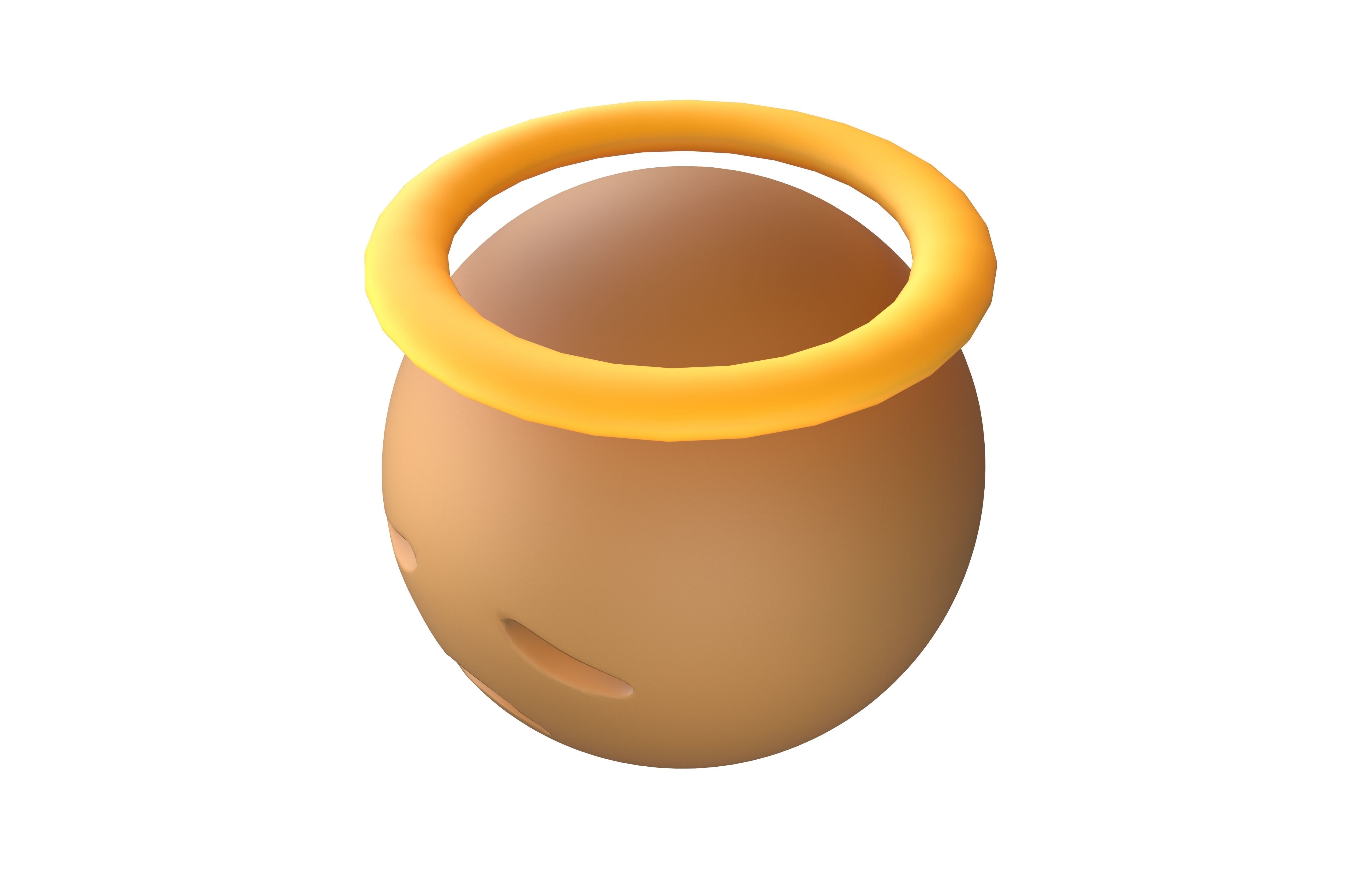 3D model Disappointed Face with Halo v1 003 VR / AR / low-poly | CGTrader