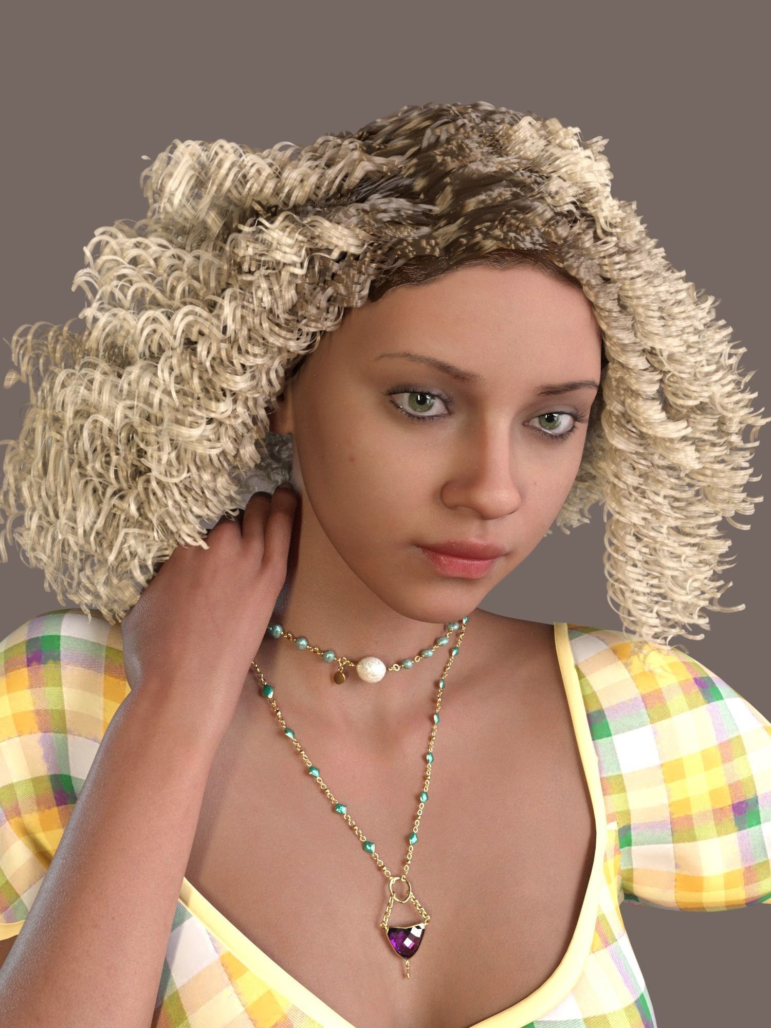 Noona Teen and Afro Hair For Genesis 8 Female 3D model rigged | CGTrader