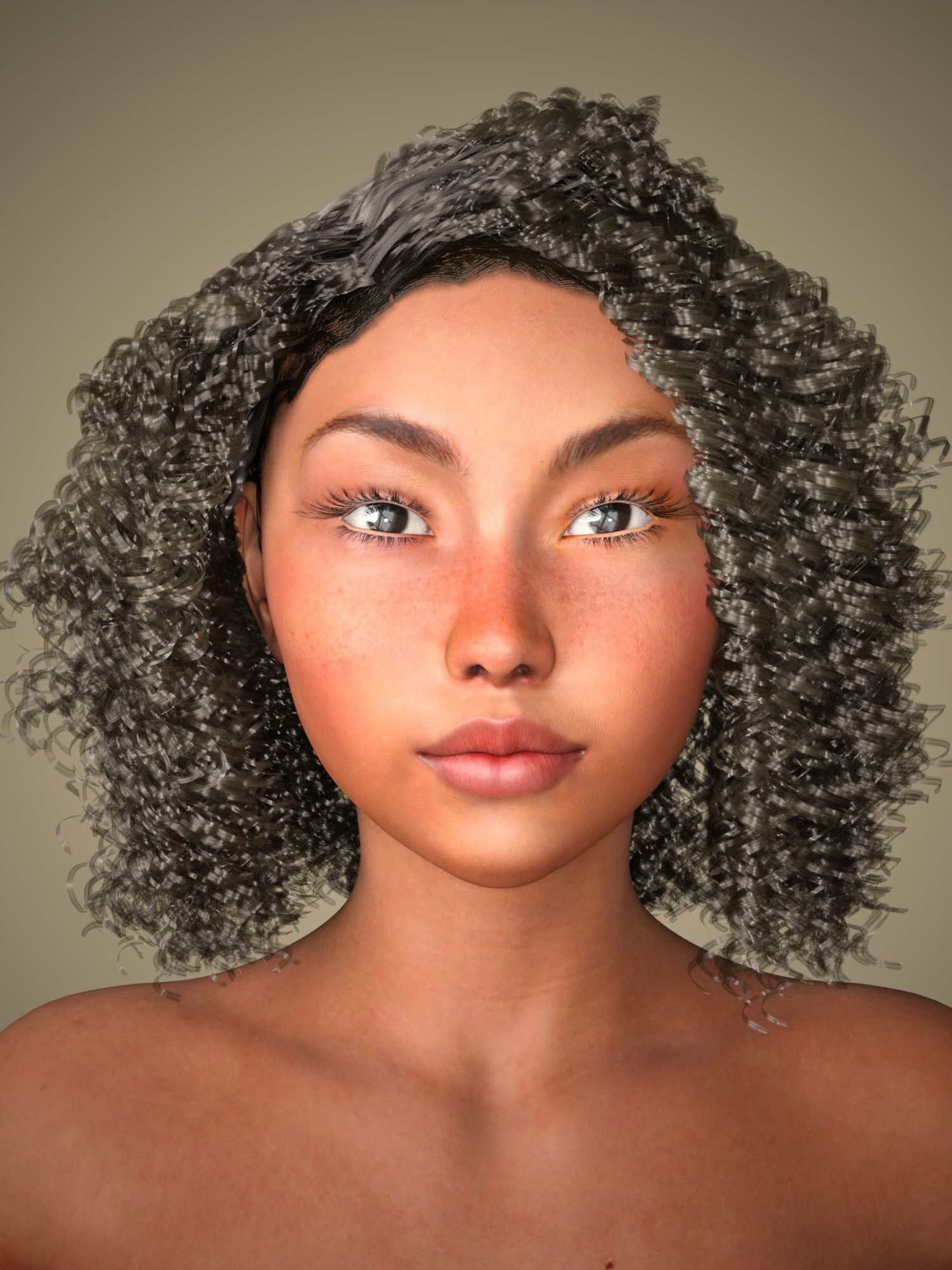 Noona Teen and Afro Hair For Genesis 8 Female 3D model rigged | CGTrader