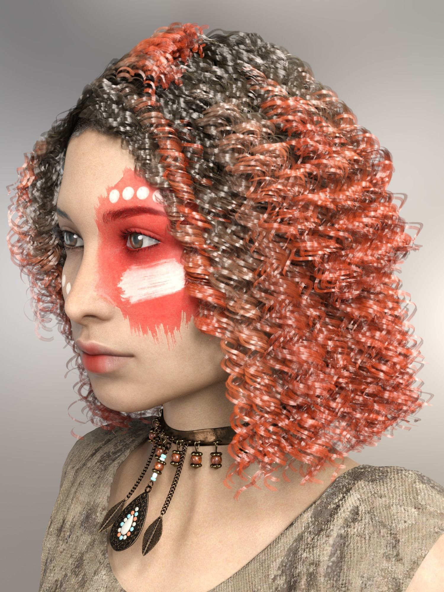 Noona Teen and Afro Hair For Genesis 8 Female 3D model rigged | CGTrader