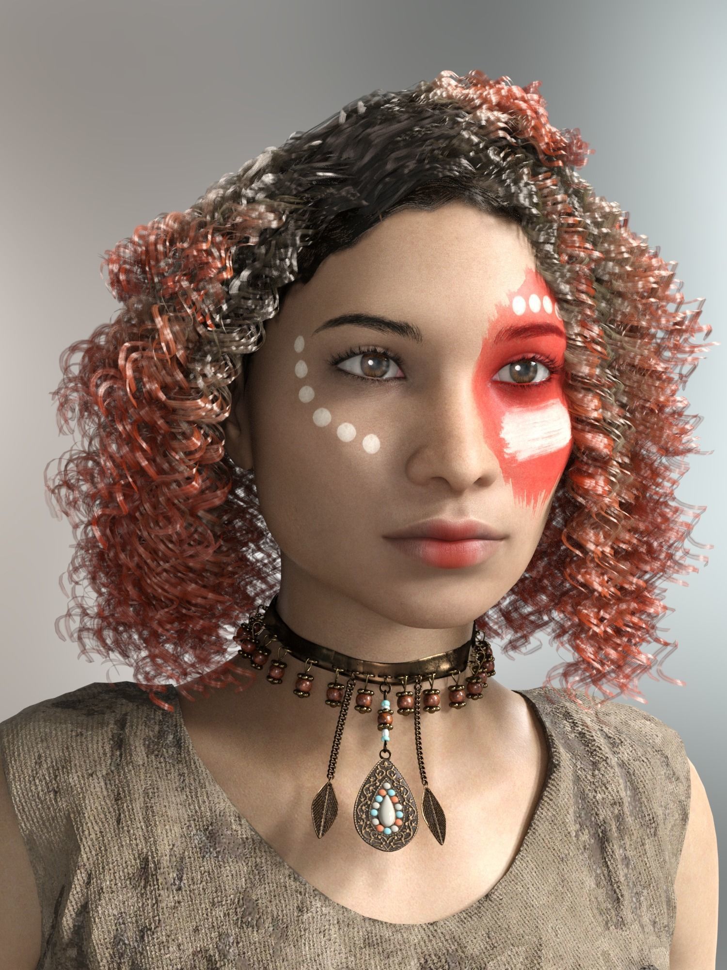 Noona Teen and Afro Hair For Genesis 8 Female 3D model rigged | CGTrader