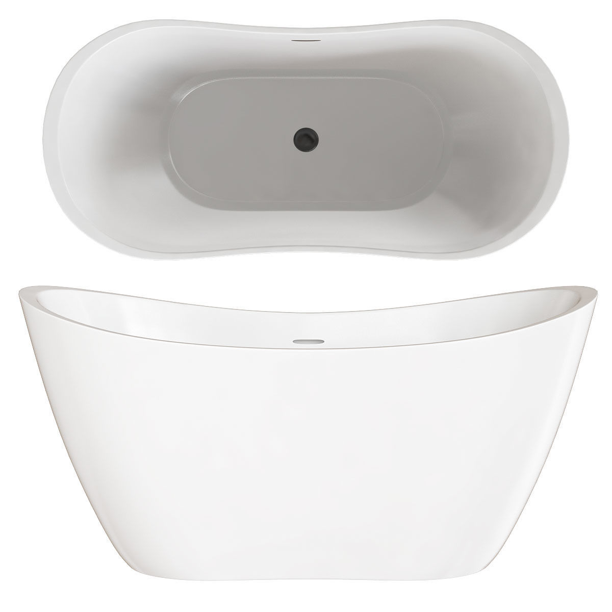 PHILO ACRYLIC DOUBLE SLIPPER FREESTANDING TUB 3D model | CGTrader