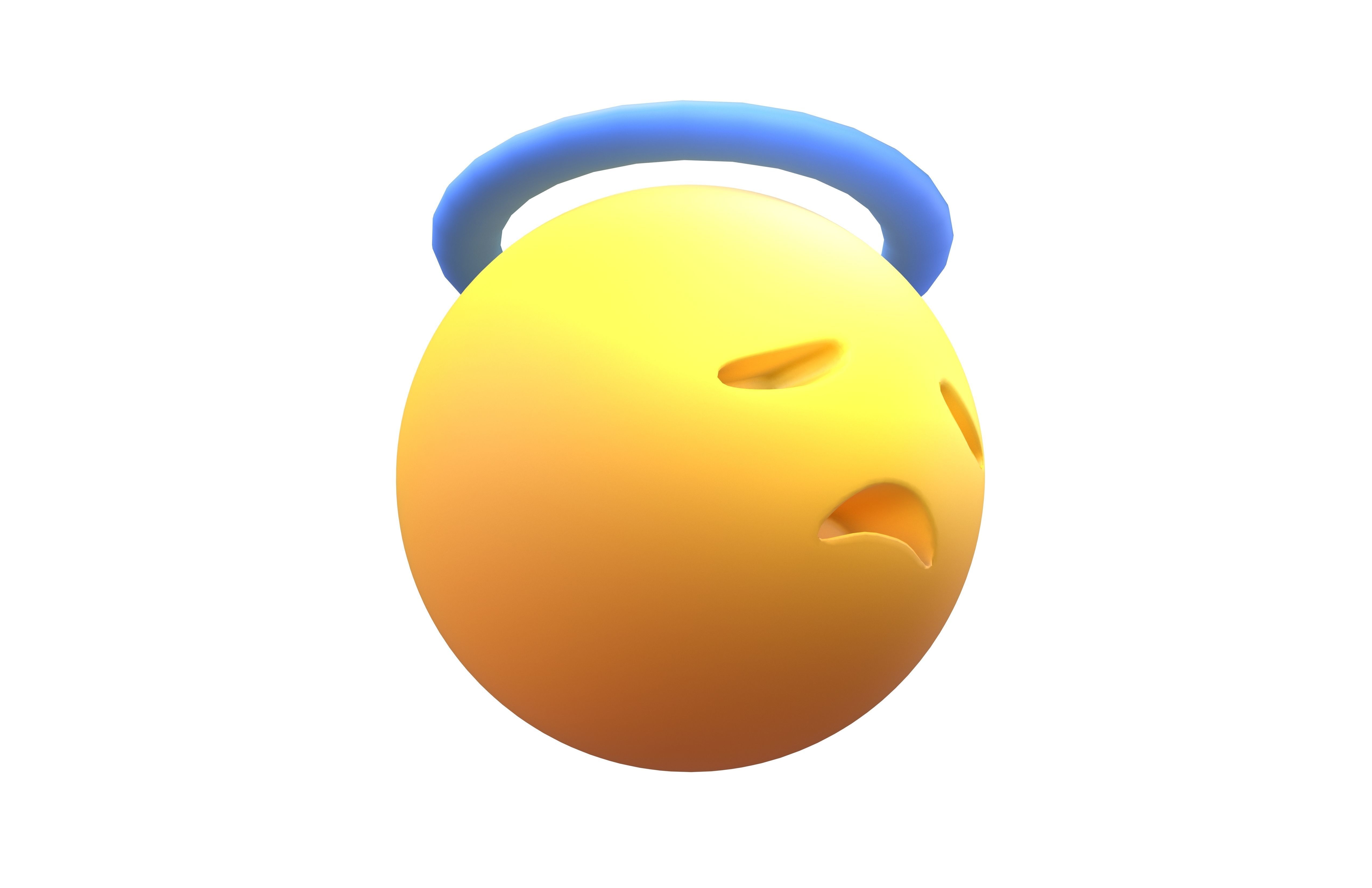 3D model Disappointed Face with Halo v1 014 VR / AR / low-poly | CGTrader