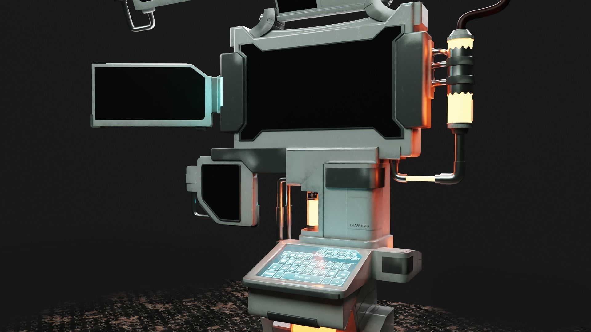 3D model Sci-Fi Control Room Set VR / AR / low-poly | CGTrader