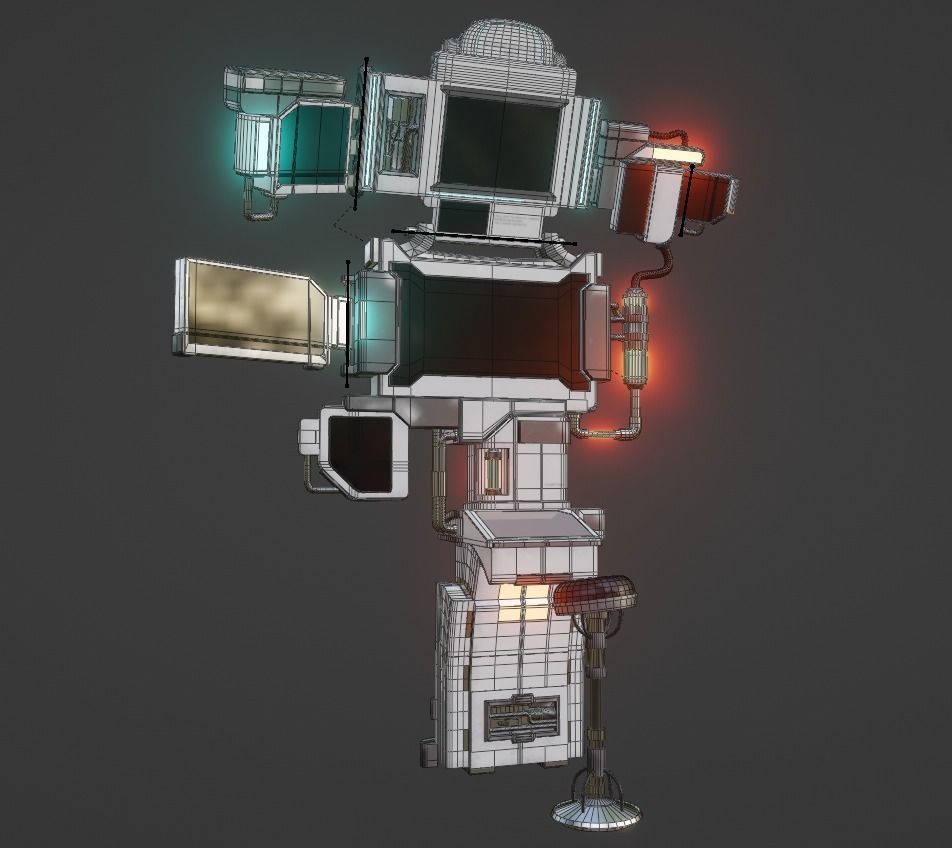 3D model Sci-Fi Control Room Set VR / AR / low-poly | CGTrader