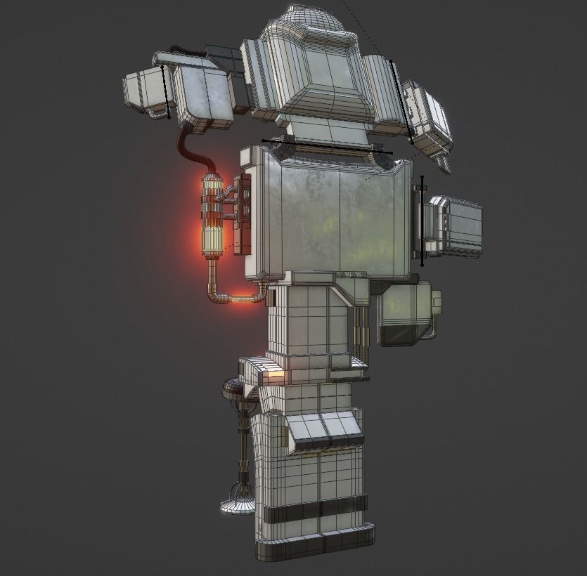 3D model Sci-Fi Control Room Set VR / AR / low-poly | CGTrader