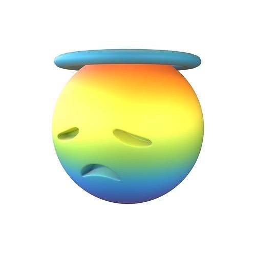 3D model Disappointed Face with Halo v1 020 VR / AR / low-poly | CGTrader