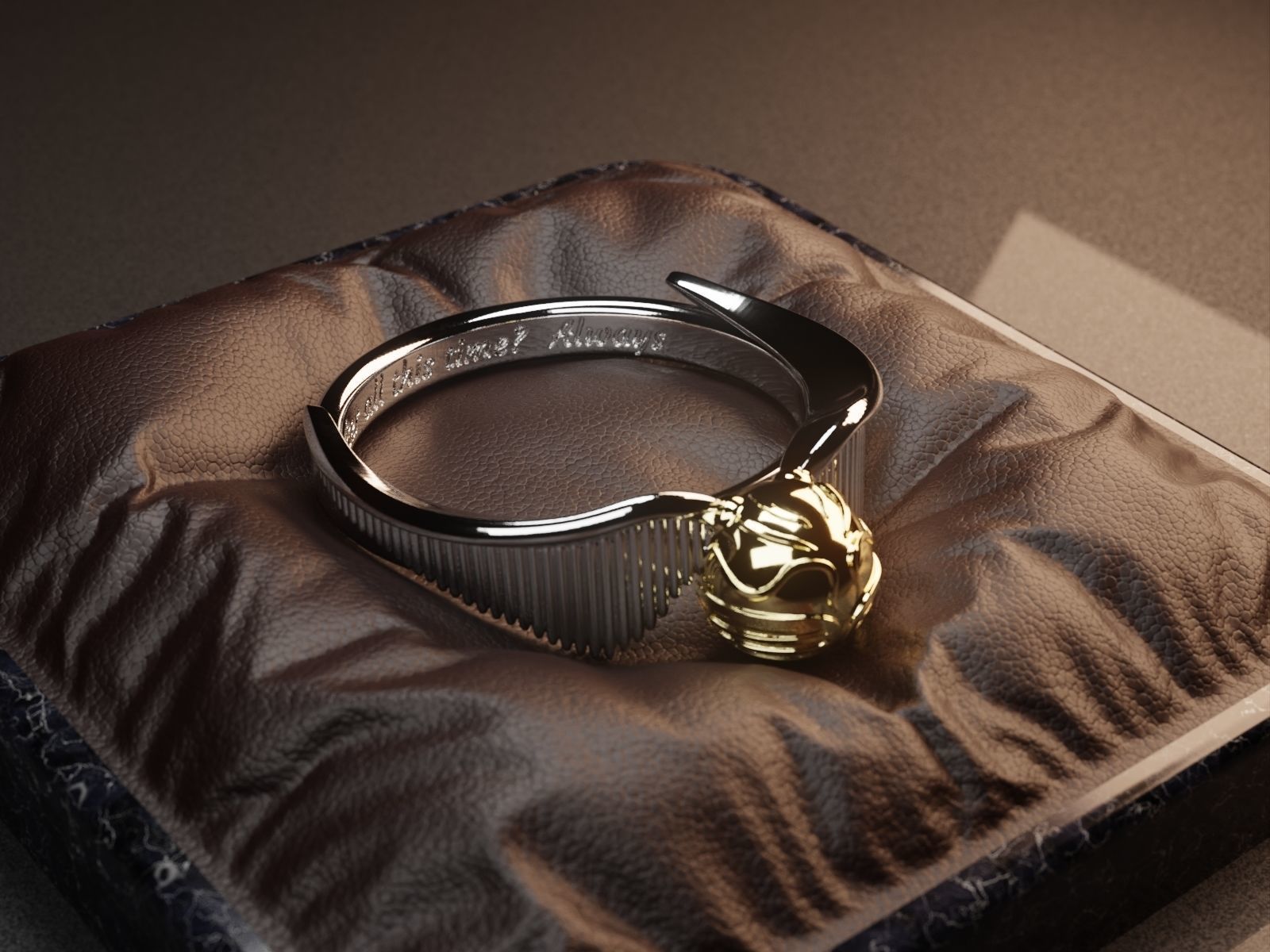 Harry Potter Ring Golden Snitch 3D model 3D printable | CGTrader