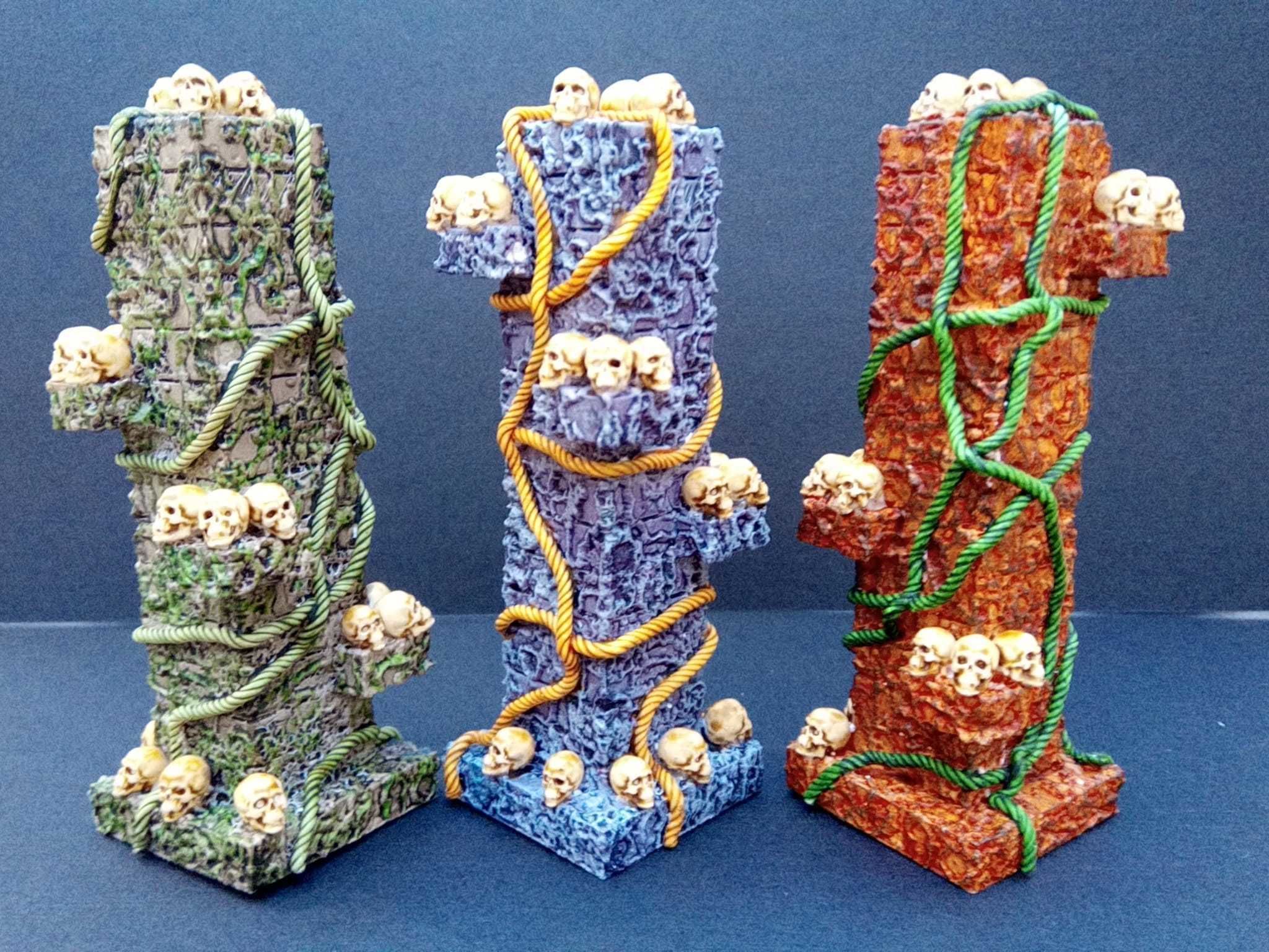 Skull Columns Pillars TTRPG Dungeons Dragons HeroQuest 28mm 3D model 3D ...