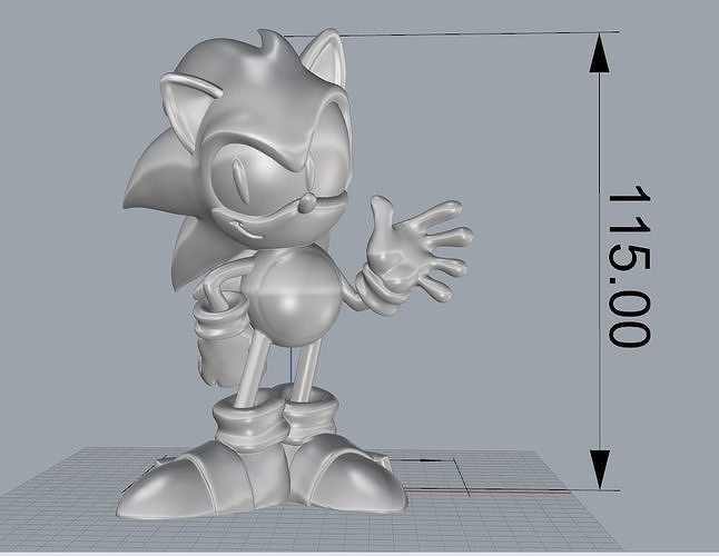 Sonic 3D model 3D printable | CGTrader